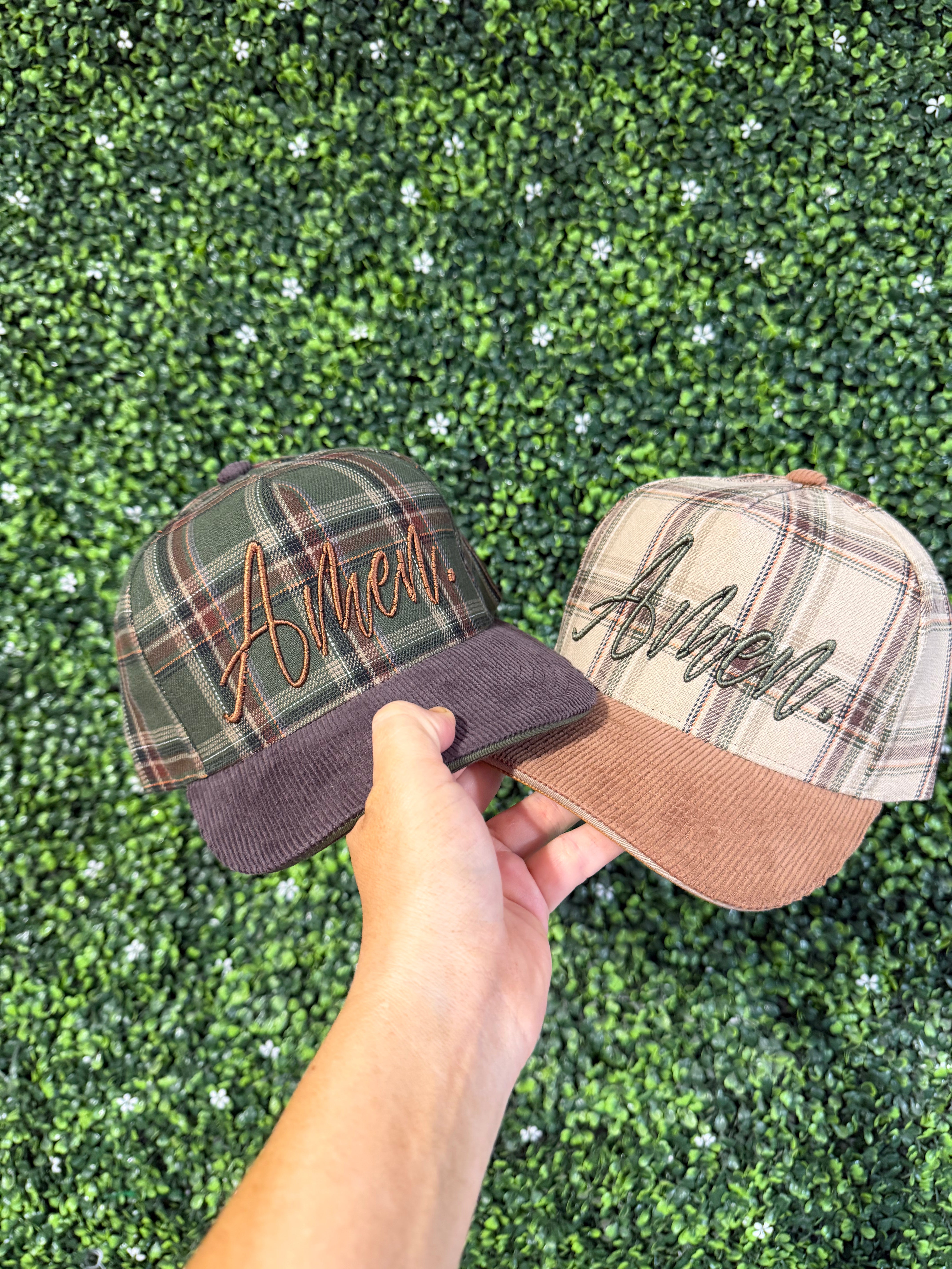 AMEN plaid hat – Queen of Gameday